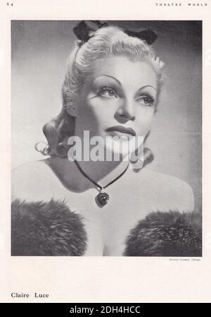 Claire Luce was an American actress and singer, best known for her ...