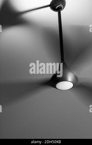 Ceiling Fan with Rotating Blades and Shadows B&W Stock Photo - Alamy