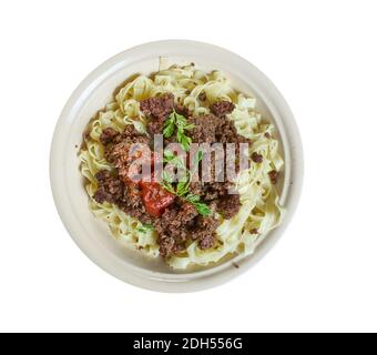 Rich ragu - Classic Italian beef ragu with shredded beef Stock Photo ...