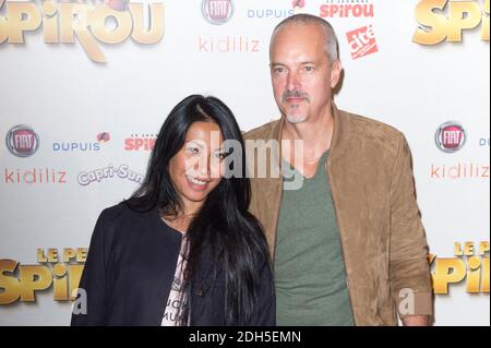 Anggun and boyfriend Christian Kretschmar attending at 'Le petit Spirou ...