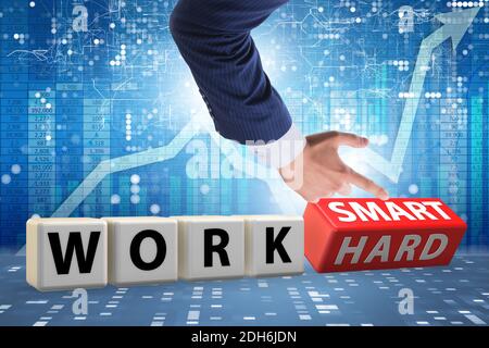 Concept of working smarter not harder Stock Photo - Alamy