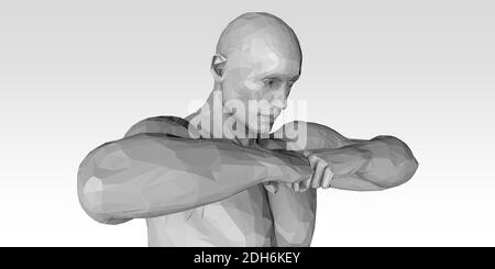 VR Fitness Exercise Game as Fun Background Stock Photo - Alamy