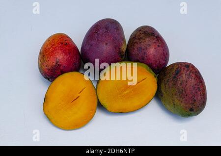 Cross-section of mango Stock Photo - Alamy