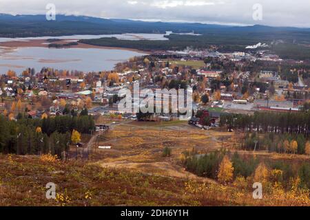 MALA, SWEDEN ON OCTOBER 09, 2013. View of a community up north ...