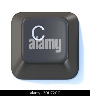 Black computer keyboard key Letter W 3D Stock Photo - Alamy