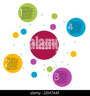 Circle infographic template. Round net diagram, graph, presentation ...