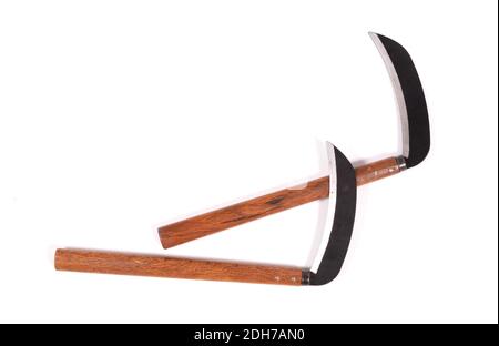 Japanese kama weapon, isolated on white background Stock Photo - Alamy