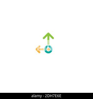 Two blue arrows point out from the center. Expand Arrows icon. Outward ...