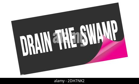 DRAIN THE SWAMP text written on purple indigo grungy zig zag borders ...