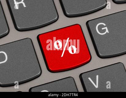 Computer keyboard with percent key Stock Photo - Alamy