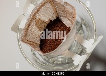 Easy Disposable Drip Bag Coffee Stock Photo - Alamy