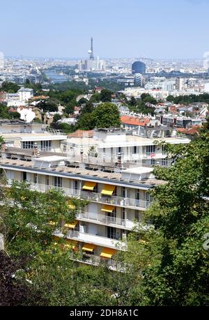 Meudon (Paris area): overview of the city from the terrace of the Paris ...