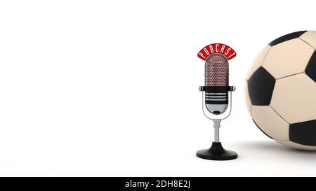 Football Podcast Microphone Stock Photo - Alamy
