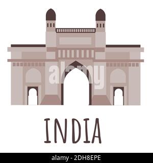 India gate outline. Indian architecture - Vector illustration Stock ...
