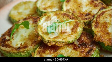Kolokithakia Tiganita - Greek Style Fried Zucchini close up Stock Photo ...