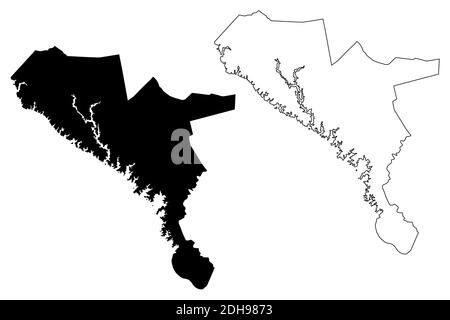 McCormick County (South Carolina) outline map set Stock Vector Image ...