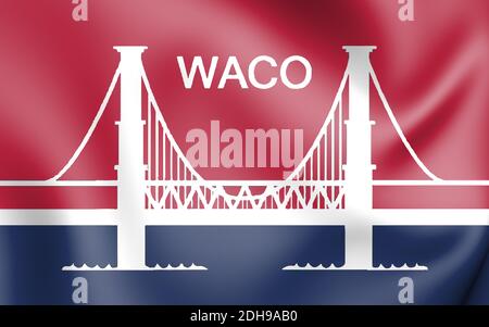 3D Flag of Waco (Texas), USA. 3D Illustration Stock Photo - Alamy