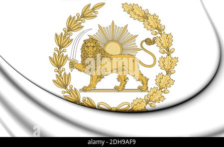 Lion and Sun Emblem of Persia. 3D Illustration Stock Photo - Alamy