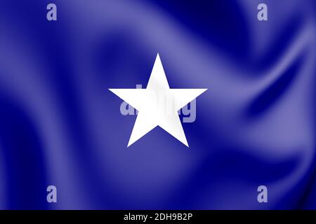 Bonnie Blue flag of the Confederate States of America. 3D Illustration ...