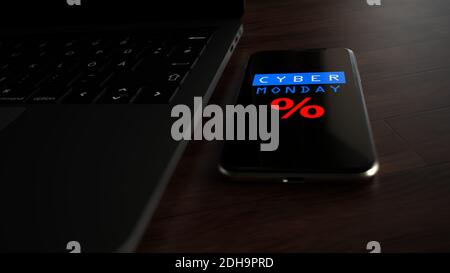 Notebook Smartphone Cyber Monday Stock Photo - Alamy