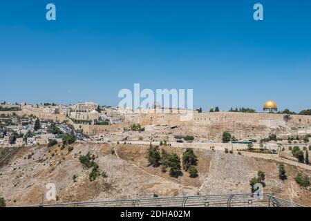 Remains of Jerusalem wall built by King Hezekiah of Judah on the slopes ...