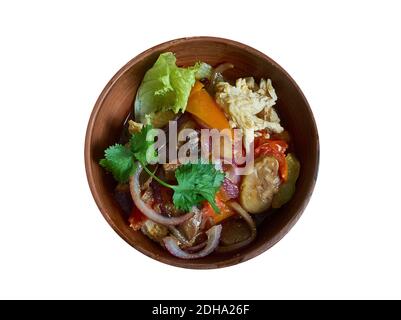 Bulgarian chicken casserole served Severniashki style Stock Photo - Alamy