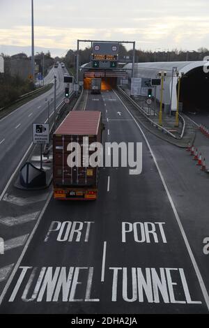 M1 Motorway in Northern Ireland. Looking west at Junction 10 Stock ...