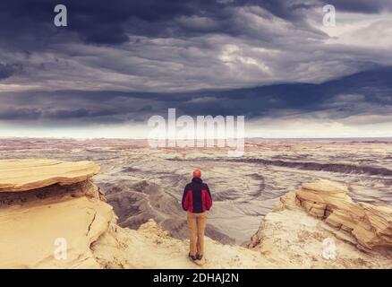 Painted Desert National Park badlands from Main Park Road Stock Photo ...