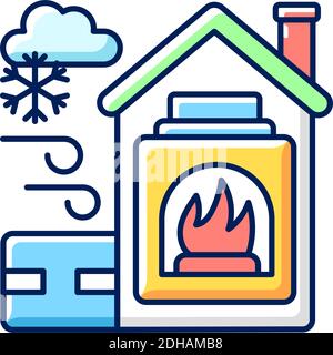 Warming center linear icon Stock Vector Image & Art - Alamy