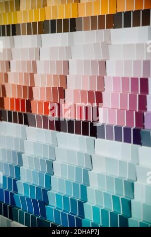 Paint samples at the hardware store Stock Photo - Alamy