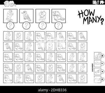 Children hamster coloring worksheet illustration Stock Vector Image ...