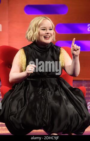 EDITORIAL USE ONLY Nicola Coughlan during the filming for the Graham Norton Show at BBC ...