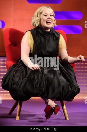 EDITORIAL USE ONLY Nicola Coughlan during the filming for the Graham Norton Show at BBC ...