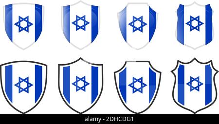 Israel coat of arms and flag, official symbols of the nation Stock ...