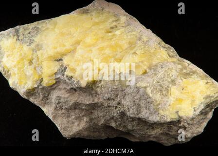 pure sulphur or sulfur ore sample, often called brimstone Stock Photo ...