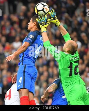 France's Raphael Varane during the World Cup Group A qualifying soccer ...