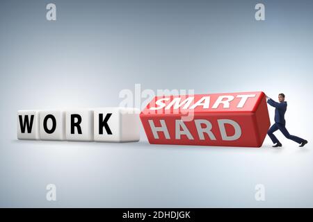 Concept of working smarter not harder Stock Photo - Alamy