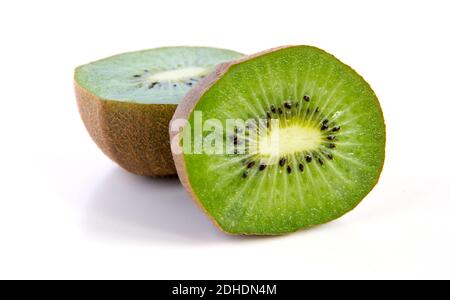 Kiwi fruit sliced segments isolated on white background cutout Stock ...