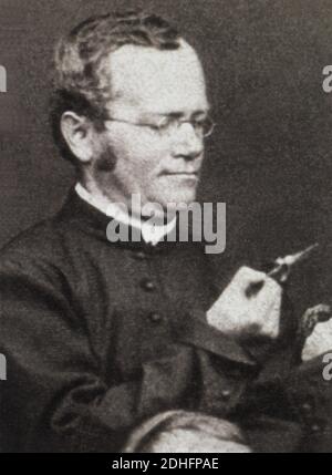 Gregor Mendel portrait (1822-1884) , founder of genetics Stock Photo ...
