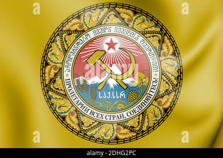 3D Emblem of Georgian SSR. 3D Illustration Stock Photo - Alamy