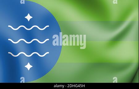 3D Flag of Bellingham (Washington State). 3D Illustration Stock Photo ...