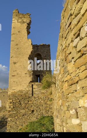 Ruins of The Genoa Fortress in Sudak, Crimea. Black Sea, Ukraine Stock ...