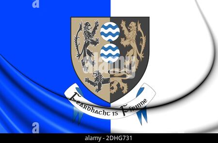 3D Flag of County Cavan, Ireland. 3D Illustration Stock Photo - Alamy