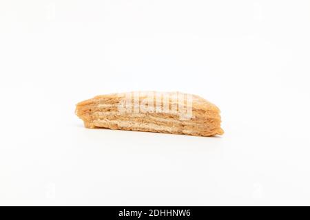 Triangle fried tofu on white background Stock Photo - Alamy