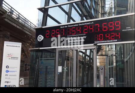 Debt clock,public counter, which displays the government debt , Berlin ...
