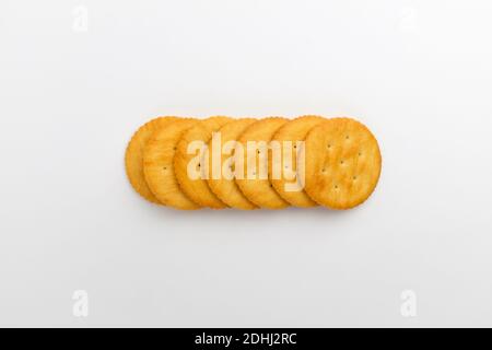Round and yellow biscuits with background Stock Photo - Alamy