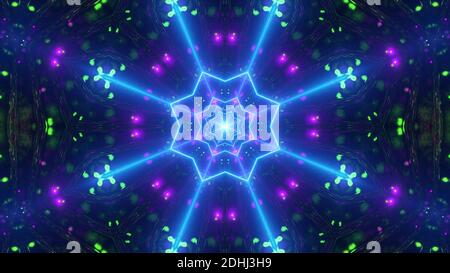 Cool neon wireframe star 3d illustration background wallpaper artwork ...