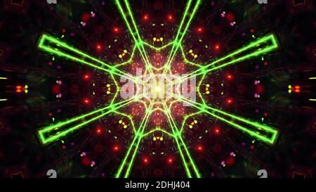 Cool neon wireframe star 3d illustration background wallpaper artwork ...