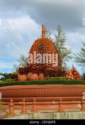 Durian Statue in Kampot, Cambodia Stock Photo - Alamy