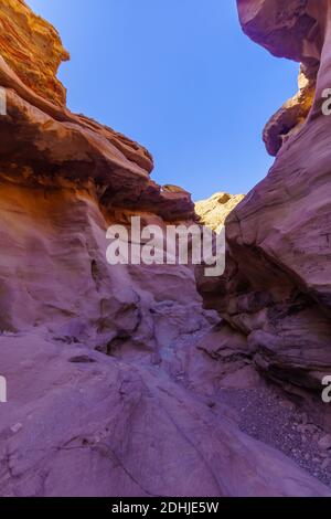 View of the Nahal Shani (desert valley, near the Red Canyon). Eilat ...